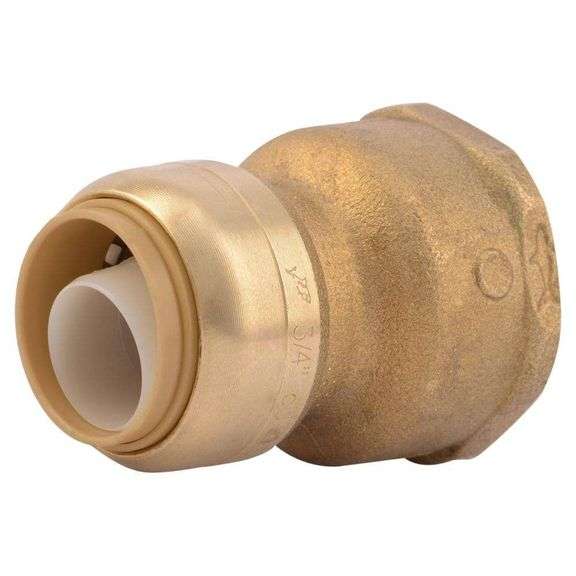 SHARKBITE - 3/4 in. Push-to-Connect x 1 in. FIP Brass Water Softener ...