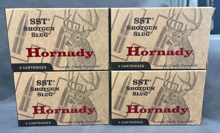 Hornady SST Shotgun Slug Cartridges, 12 GA 2 3/4″, 300 gr, Lot of 4 ...