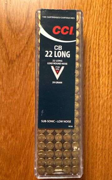 Unopened CCI CB .22 Long Ammunition 100-Cartridge Pack - Metzger ...
