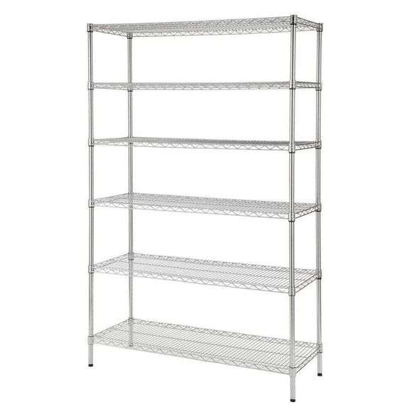 HDX - 6-Tier Commercial Grade Heavy Duty Steel Wire Shelving Unit in ...