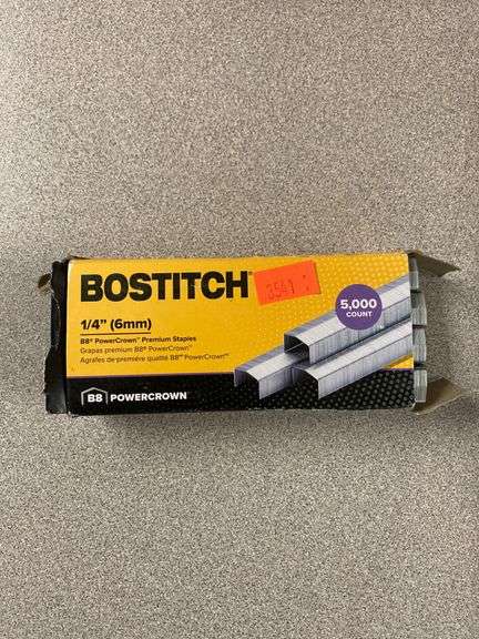 Bostitch 1/4-Inch (6mm) PowerCrown Premium Staples, approx 5,000 Count ...