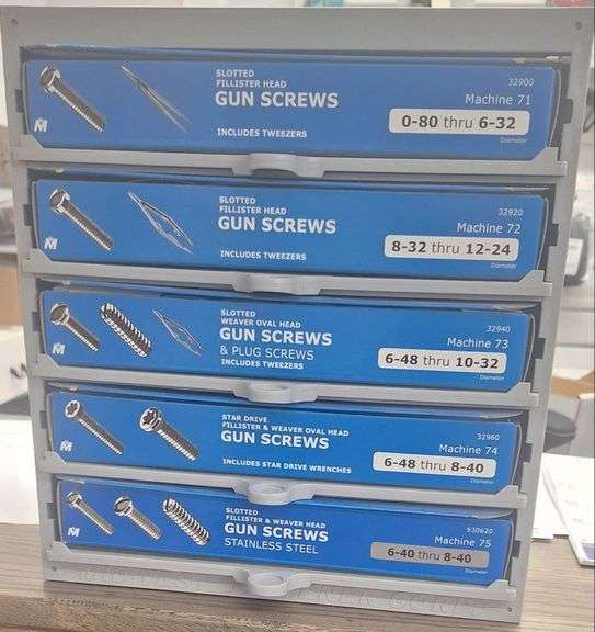 5-Drawer Organizer with Assorted Gun Screws, Tweezers Included ...