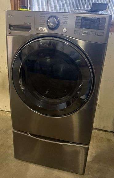 LG DLEX3470V TrueSteam Dryer with Pedestal, Metallic Finish - Metzger ...