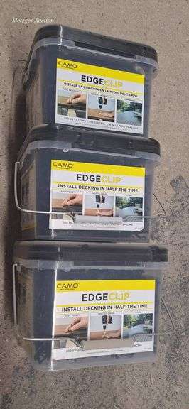 3 Pails of CAMO Edge Clip for Decking Installation, 450 Clips Per Pail ...
