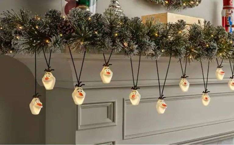 7 ft. Disney Olaf Face Battery-Operated Musical Light String - Metzger ...