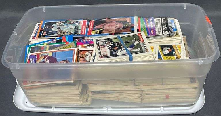 Baseball Trading Cards in Plastic Storage Bin - Metzger Property ...