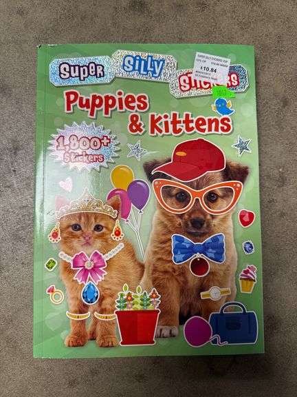 Super Silly Stickers Book: Puppies & Kittens with 1,000+ Stickers ...