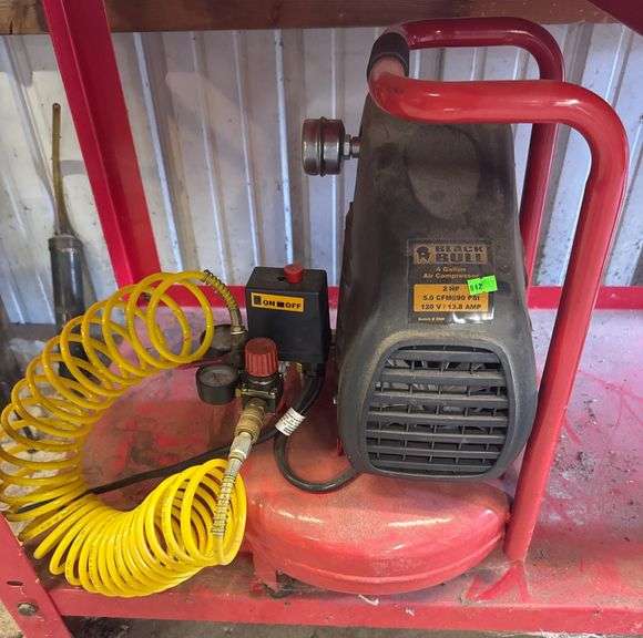 Black Bull 4-Gallon Air Compressor, 2 HP, 120V - Metzger Property ...