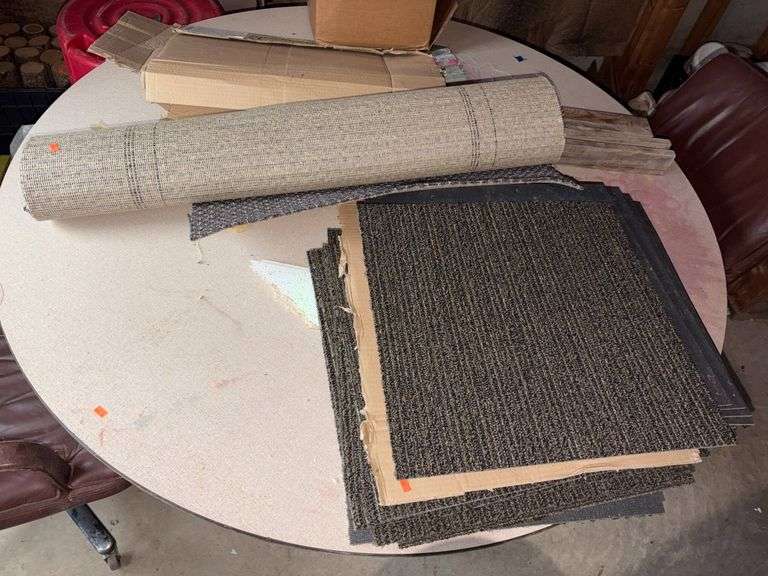 Carpet Squares with Rolled Carpet Section (Table NOT Included ...