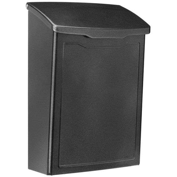 ARCHITECHTURAL MAILBOXES - Marina Pewter Small Steel Wall Mount Mailbox ...