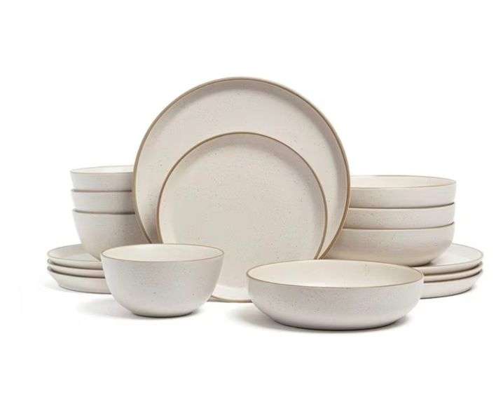 16-Piece Over & Back White Dinnerware Set - Metzger Property Services, LLC