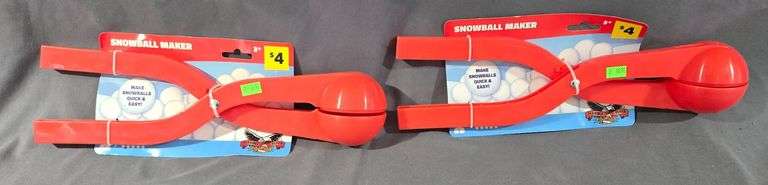 2 Flexible Flyer Red Plastic Snowball Makers - Metzger Property ...