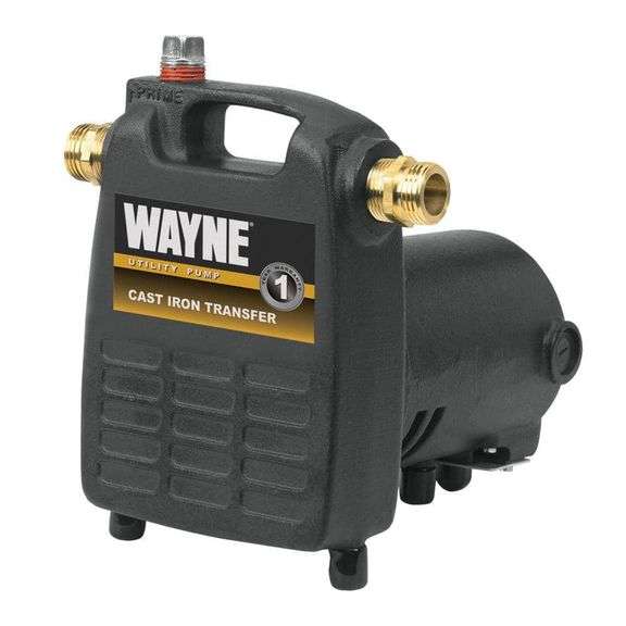 WAYNE - 1/2 HP Cast Iron, Portable Transfer Utility Pump - Metzger ...
