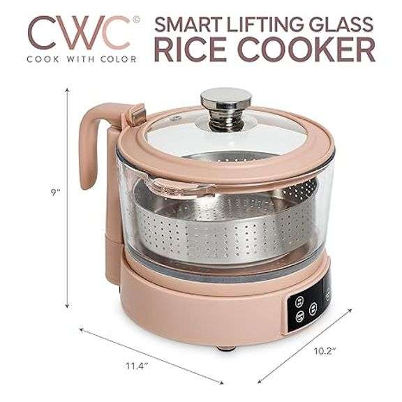 COOK WITH COLOR - COOK WITH COLOR 3L Glass Low Carb Rice Cooker - Makes ...