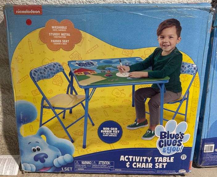 Nickelodeon Blue’s Clues Activity Table & 2 Chairs with Folding Design ...