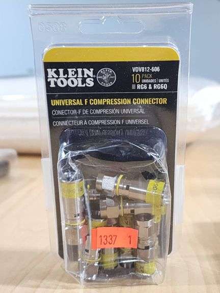 Klein Tools VDV812-606 Universal F Compression Connector, 10-Pack ...