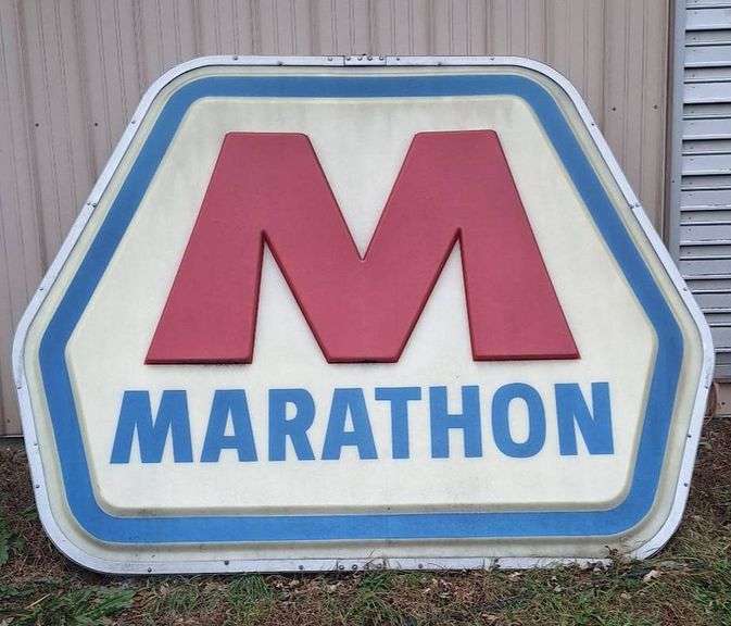 Double-Sided Marathon Aluminum Frame Sign with Plastic Inserts 8ft x ...