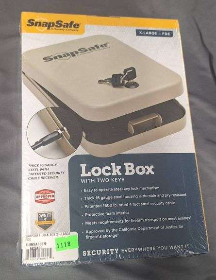 SnapSafe Lock Box with Key, 10″ x 7″ x 2″ - Metzger Property Services, LLC