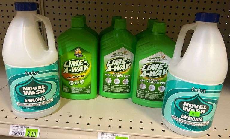 2 Sudsy Novel Wash Ammonia and 3 Lime-A-Way Cleaners - Metzger Property ...