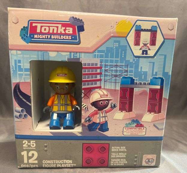 Tonka Mighty Builders Construction Figure Playset, 12 Pcs, 7” x 7 ...