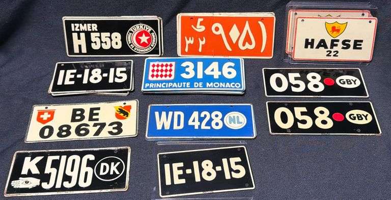 35 – Old World Miniature License Plate Replicas from Various Countries ...