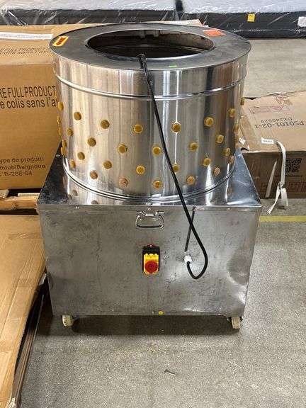 Stainless Steel Poultry Feather Plucking Machine on Casters 32x26x24 ...