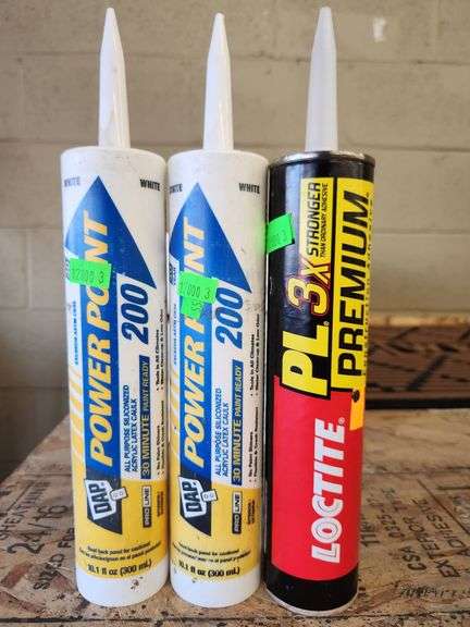 2 DAP Power Point 200 Caulks 10.1 oz Each and 1 Loctite PL Premium ...