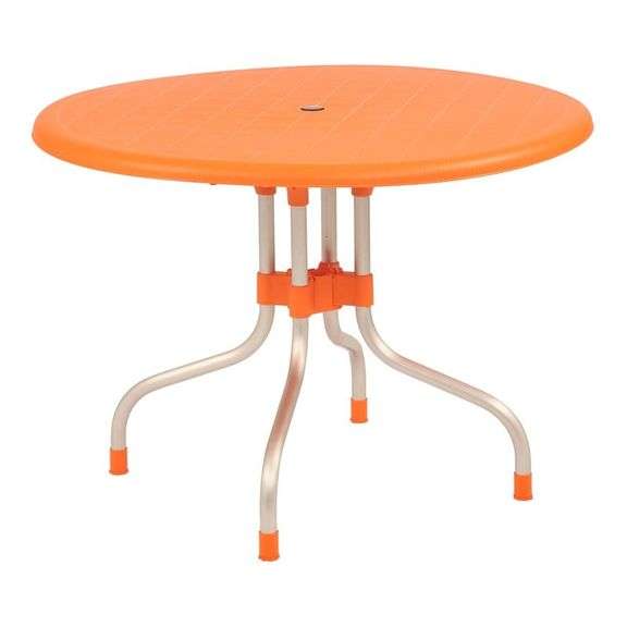 SUPREME - Supreme Cherry Dining Table, Orange (4 Seater) Plastic ...
