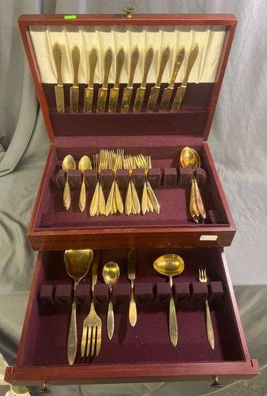 Dirilyte Regal Flatware for 12 in Wood Box, 16” x 11.5” x 5” - Metzger ...
