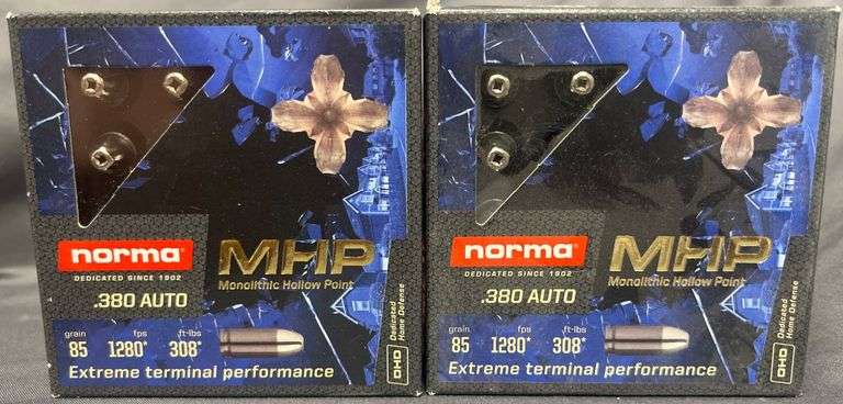 Norma MHP .380 Auto Monolithic Hollow Point Ammunition – 20 Rounds Per ...