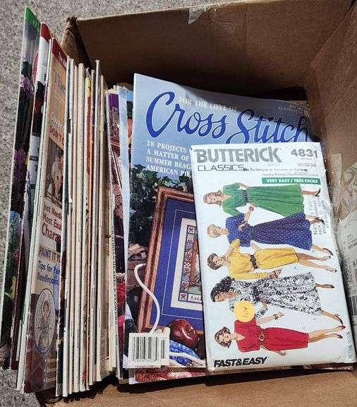 Cross-Stitch Magazines and Butterick Sewing Pattern - Metzger Property ...