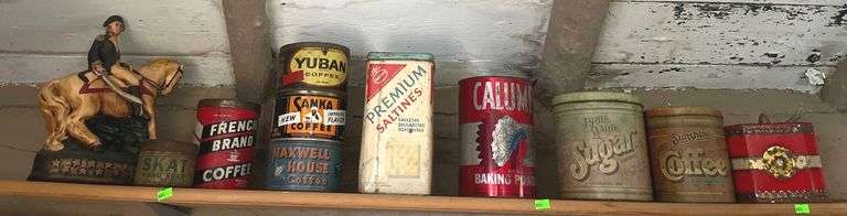 Advertising Tins inc. French Brand Coffee, Premium Saltines, Bright ...
