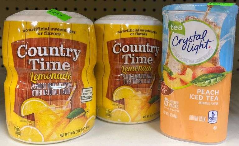 Country Time Lemonade and Crystal Light Peach Iced Tea Mix - Metzger ...
