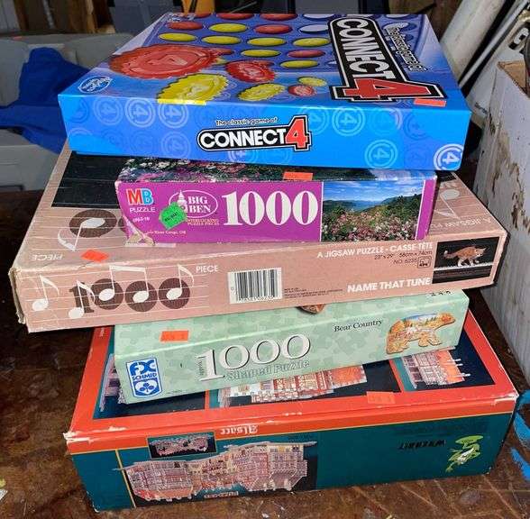 Board Game and Puzzle Boxes Inc. Connect 4 and 1000-Piece Puzzles ...