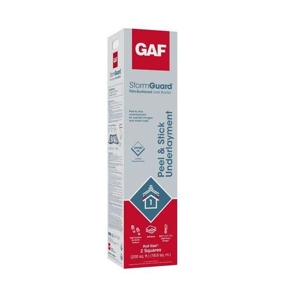 GAF - StormGuard 200 sq. ft. Synthetic Patterned-Surface Peel and Stick ...
