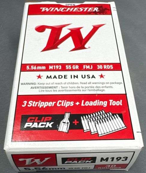 Winchester 5.56mm M193 55 GR FMJ Clip Pack – 30 Rounds - Metzger ...