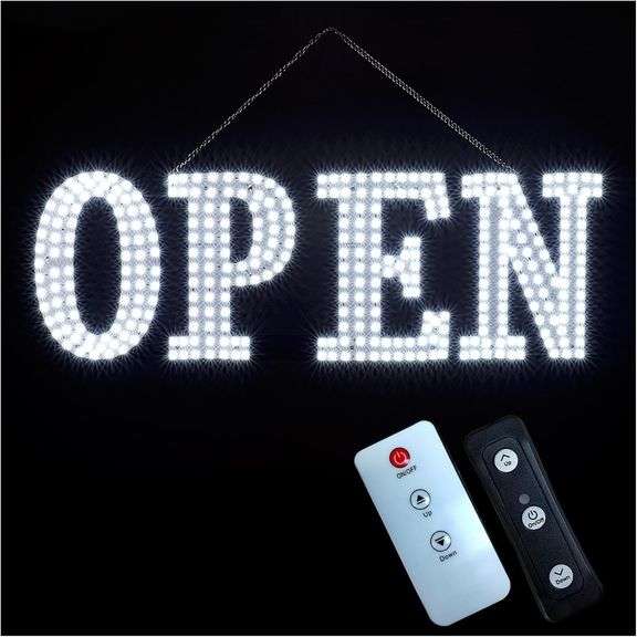 KIIBOLER - Extra Large LED Open Signs for Business with Remote ...