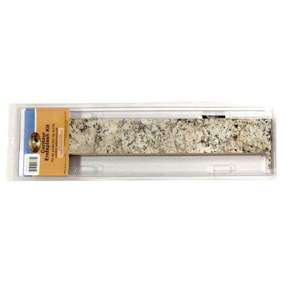 HAMPTON BAY - Laminate End Splash Kit in Typhoon Ice with Full Wrap ...