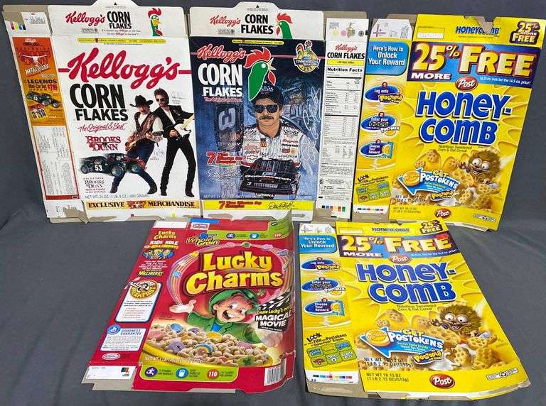 Kellogg’s and Post Cereal Boxes Featuring Promotional Artwork, year ...