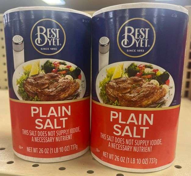2 Best Yet Plain Salt, 26 oz Canisters - Metzger Property Services, LLC