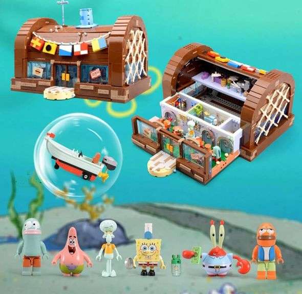 Area X SpongeBob SquarePants Krusty Krab Construction Toy - Metzger ...