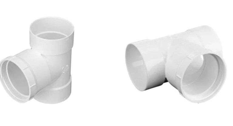 NDS PVC Sewer and Drain Cleanout Tee, 4 in. Hub X Hub X FPT 6 pack ...