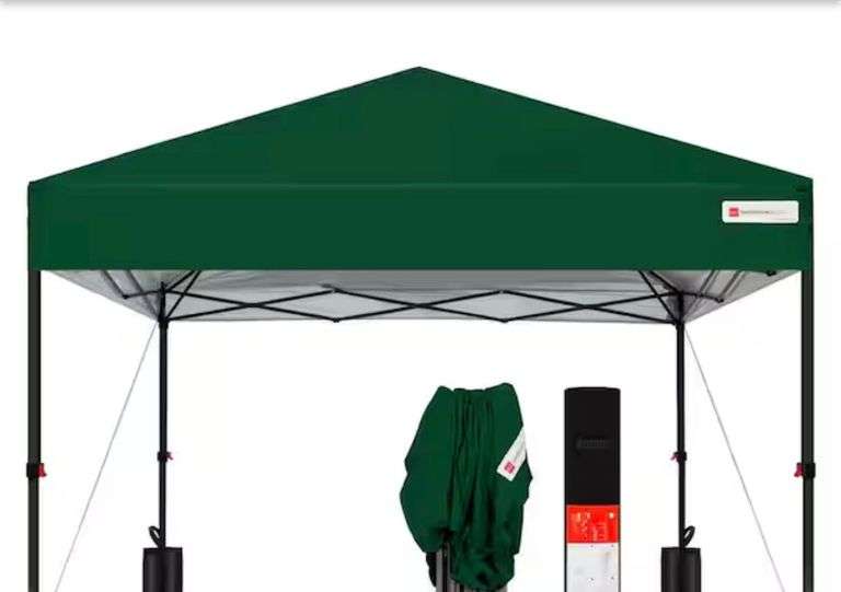 Green Canopy Tent with Collapsible Frame 50.8×8.3×8.3” - Metzger ...