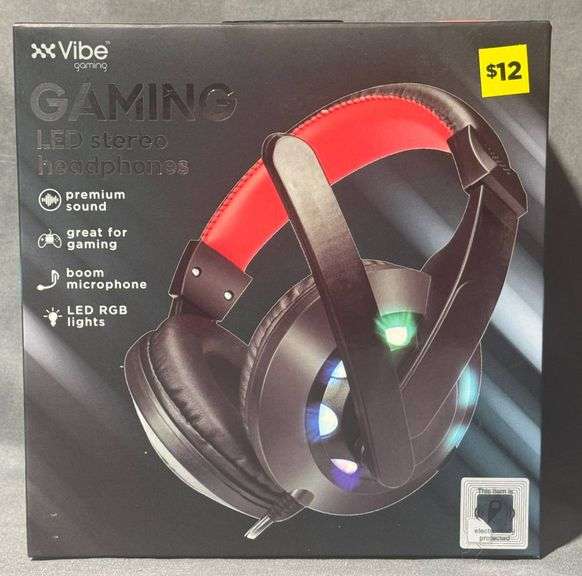 Vibe Gaming LED Stereo Headphones with Boom Microphone 7” - Metzger ...