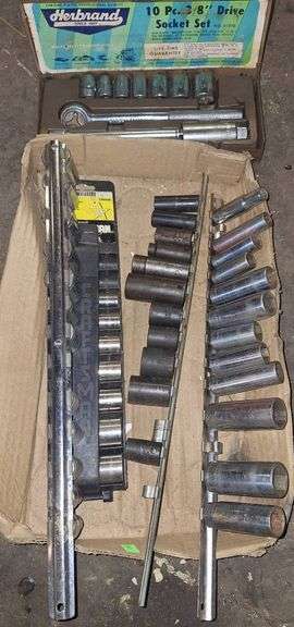 Herbrand 10 Pc. 3/8″ Drive Socket Set and 1/2″ Additional Loose Sockets ...
