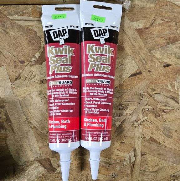2 Tubes of DAP Kwik Seal Plus Premium Adhesive Sealant - Metzger ...