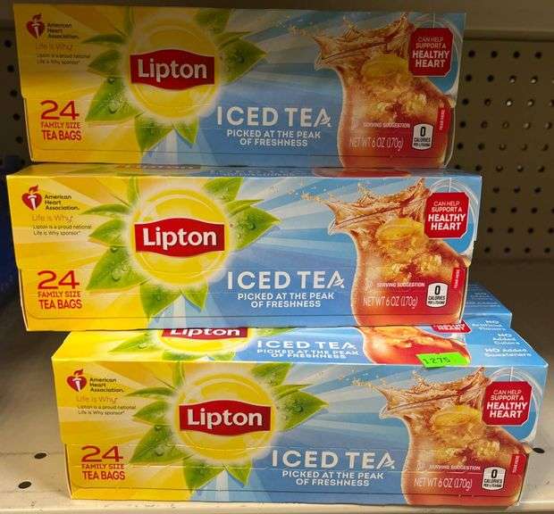 11 Boxes of Lipton Iced Tea Bags (24 Bags Per Box) - Metzger Property ...