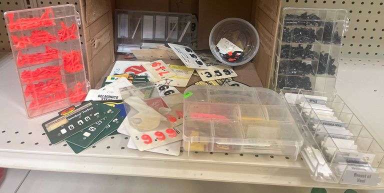 Pricing Tags, Food Labels, and Plastic Fasteners in Storage Containers ...