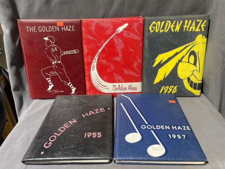 5 High School Yearbooks: The Golden Haze, 1954-1957 - Metzger Property ...