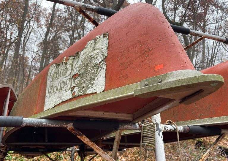 Red Aluminum Canoe with Signs of Wear, 15’6” - Metzger Property ...